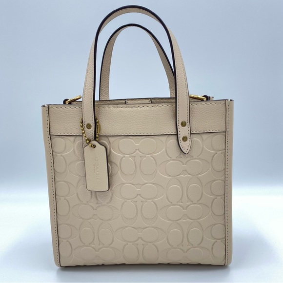 Coach | Bags | Coach Field Tote 22 In Signature Leather In Ivory | Poshmark